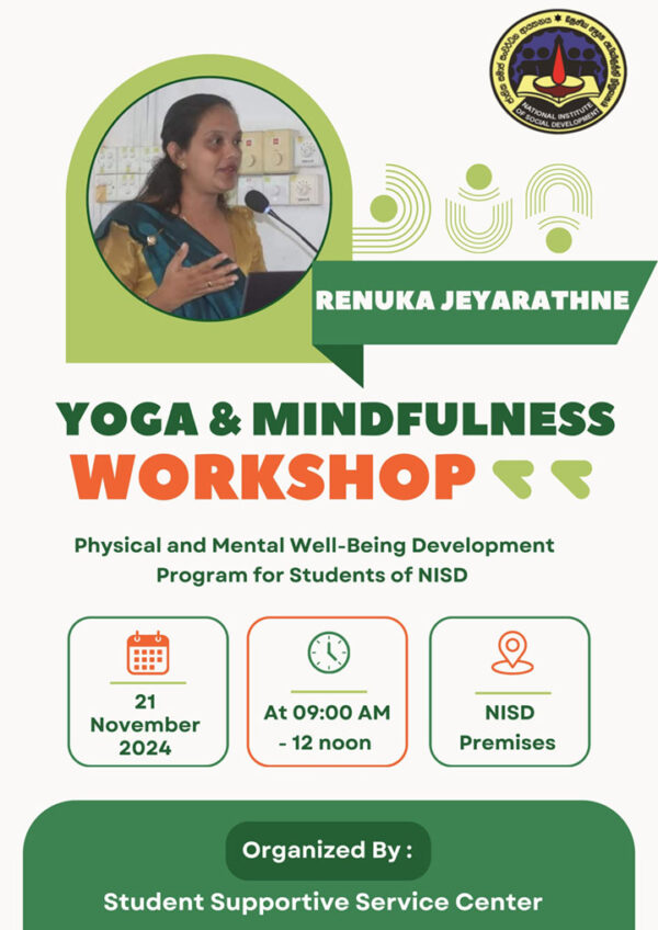 Yoga and Mindfulness Workshop organised by Student Welfare Centre ...