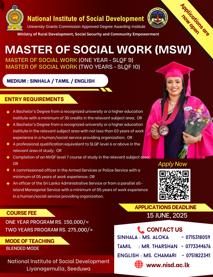 Calling Applications For Master Of Social Work Degree Program 2024 